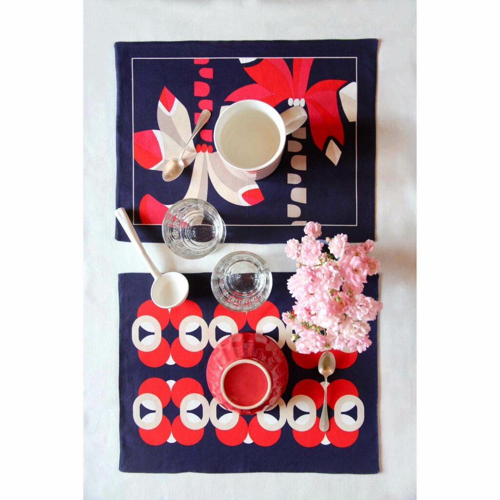 2 Sets de table - Bubble Marine